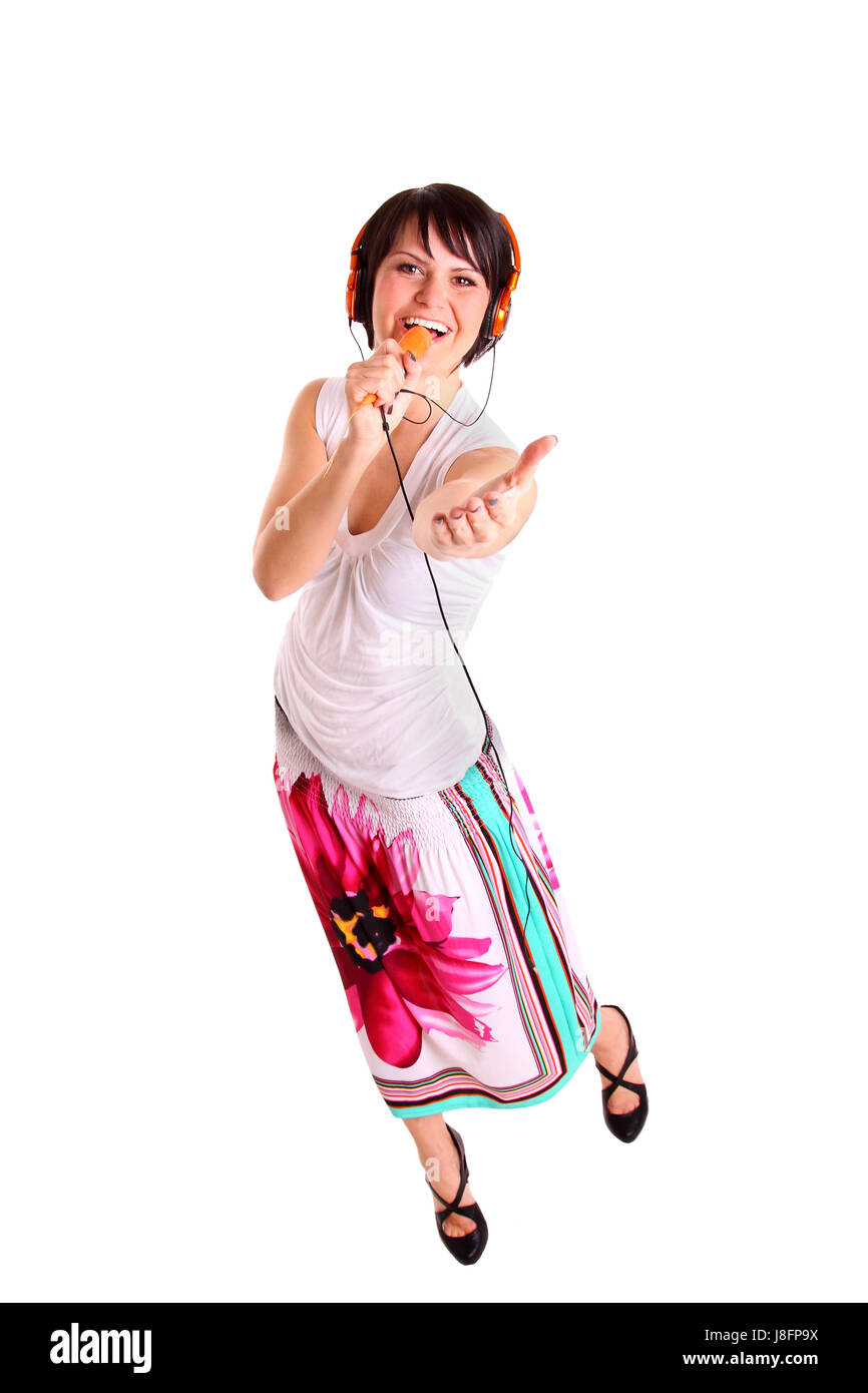 Radio presenter female Cut Out Stock Images & Pictures - Alamy