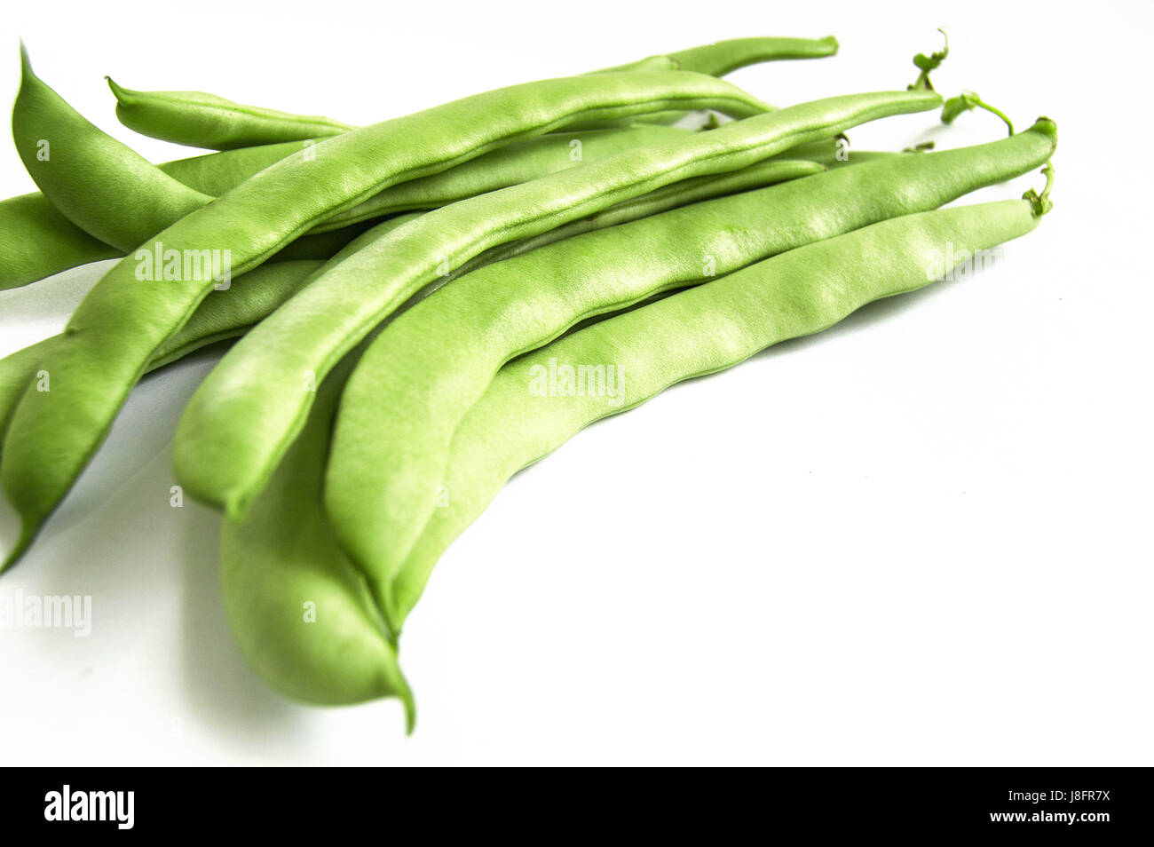 Green bean sample on white background, green bean pictures Stock Photo ...