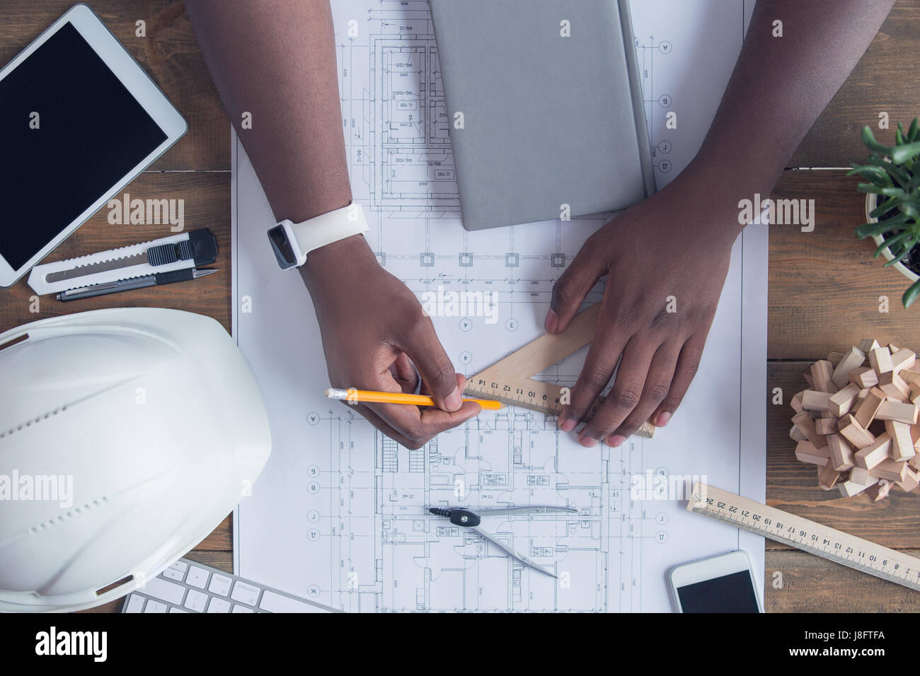 Young african man working in the office business Stock Photo - Alamy