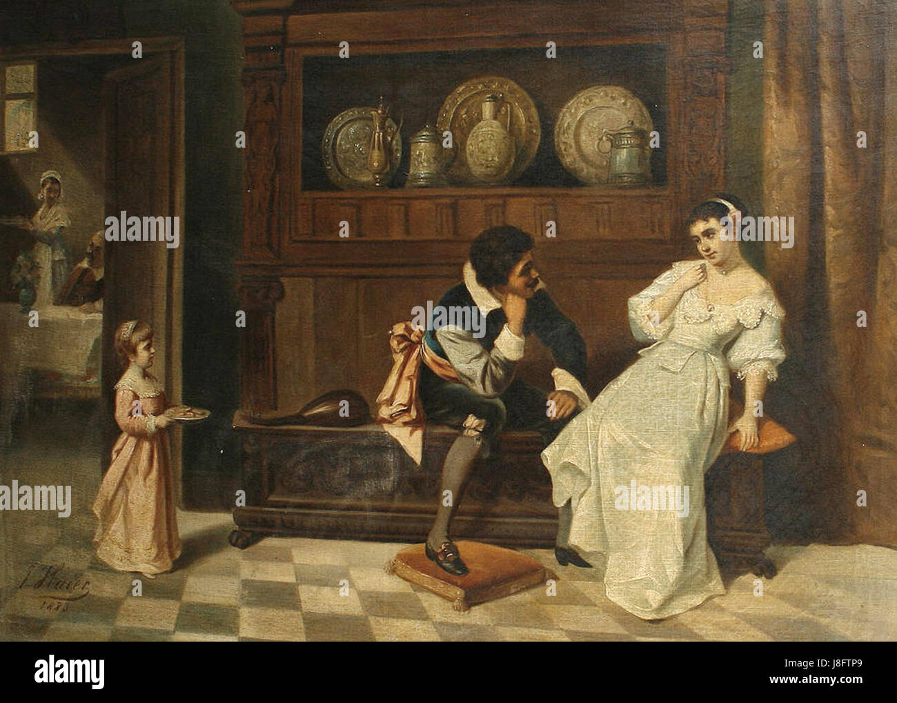 Victorian era scene depicts hi-res stock photography and images - Alamy