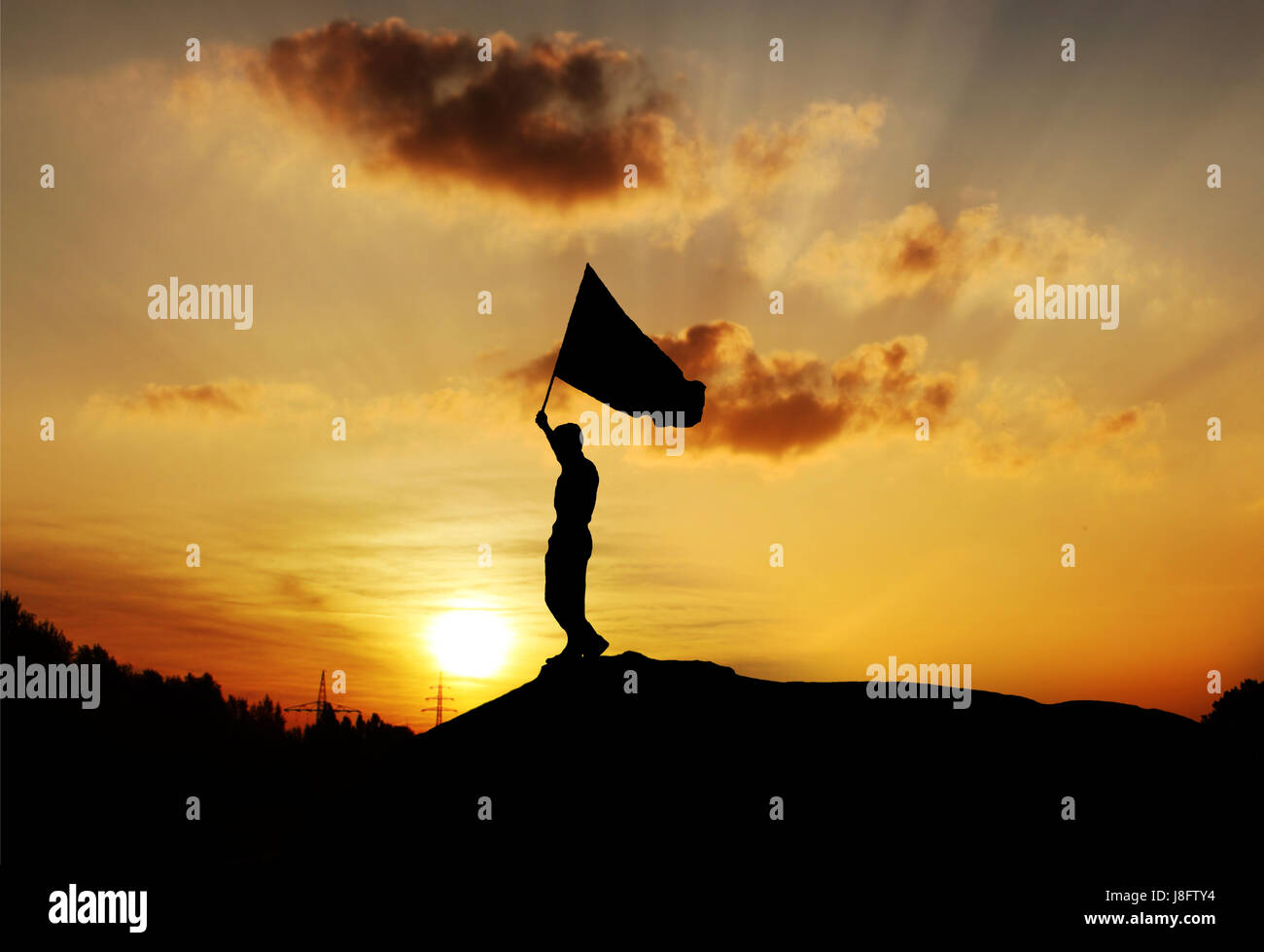 Black flag army hi-res stock photography and images - Alamy