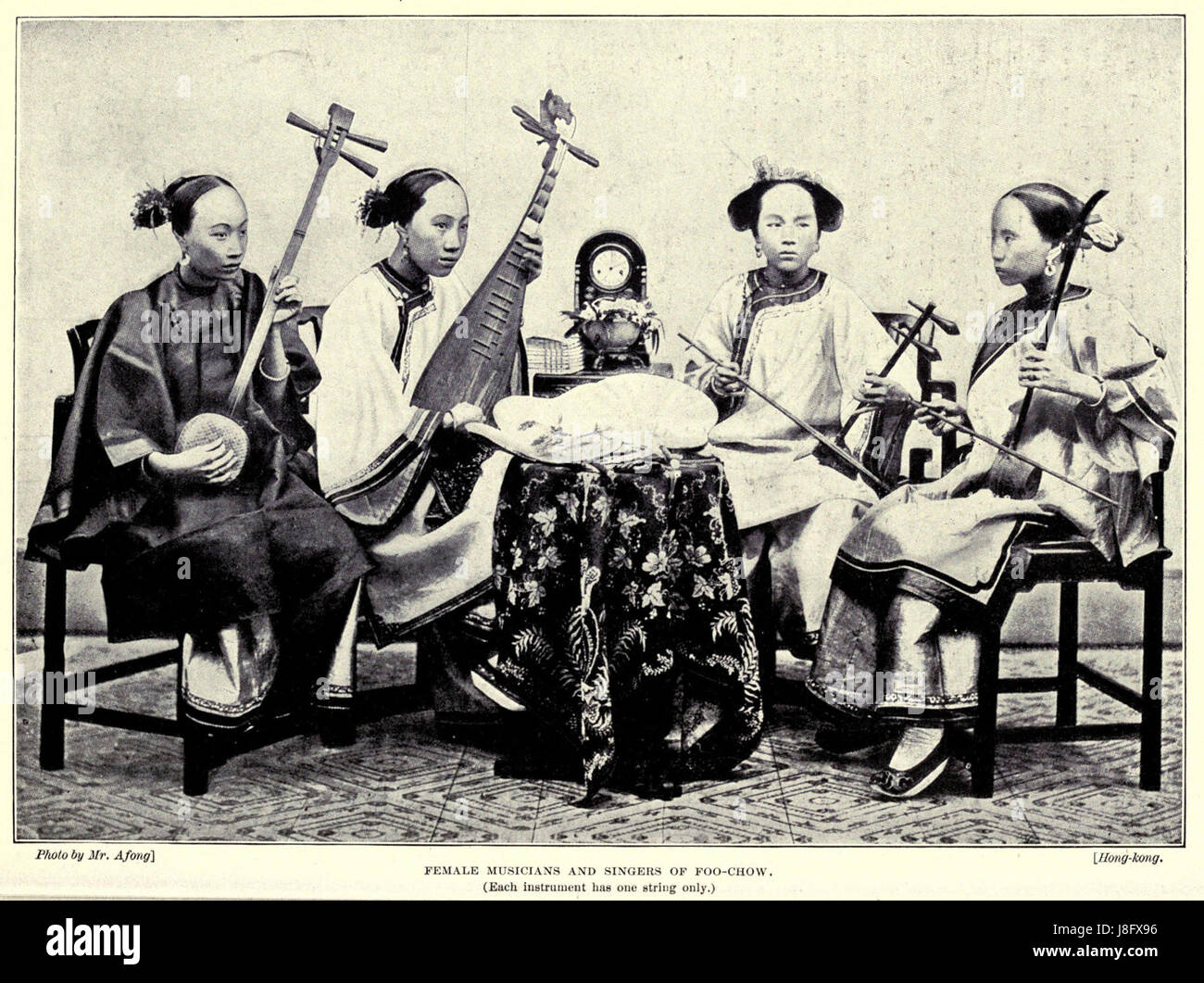 Lai Afong, Female Musicians and Singers of Foo Chow Stock Photo - Alamy