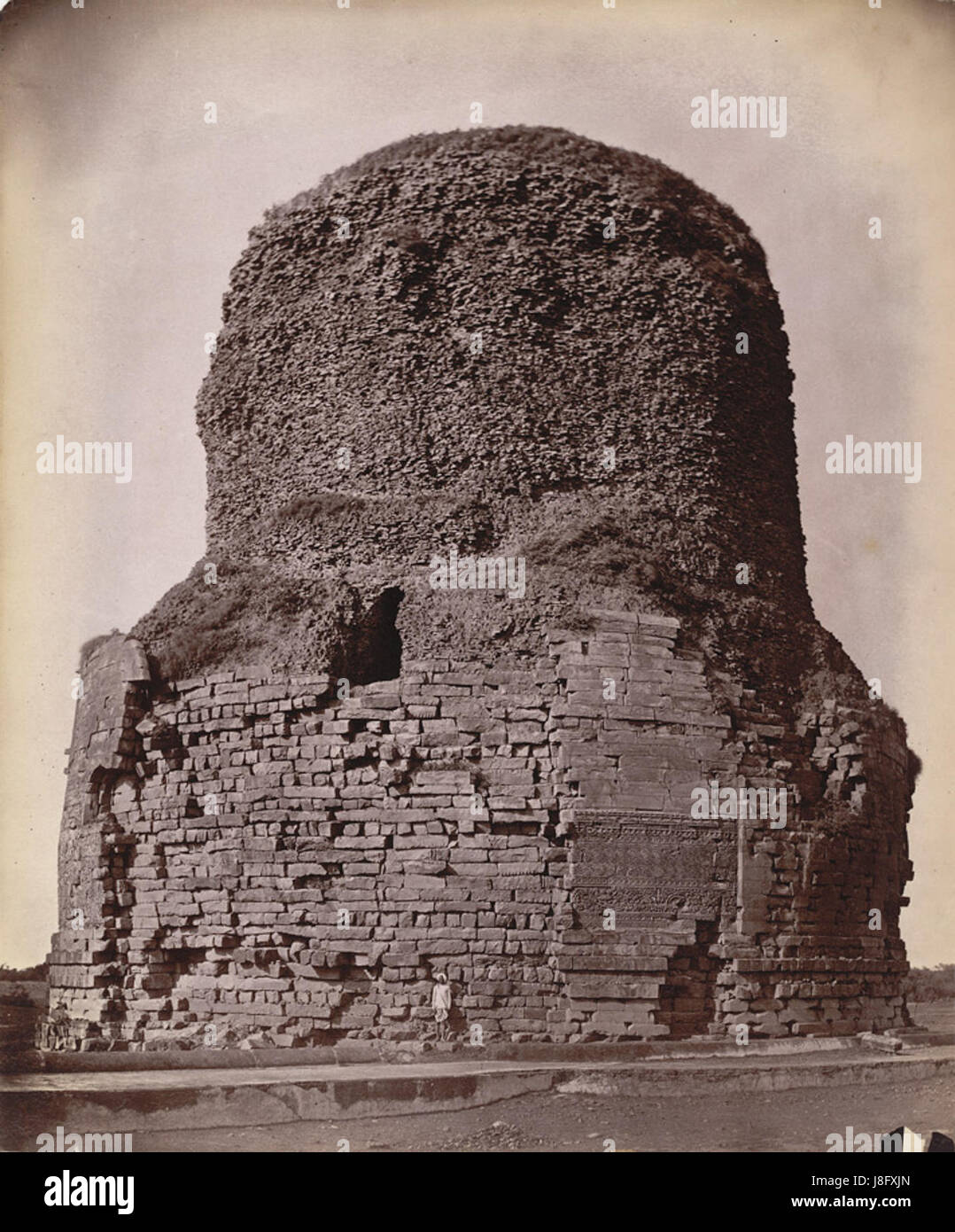 The Dhamek Stupa, located in Sarnath, India, is an important Buddhist ...
