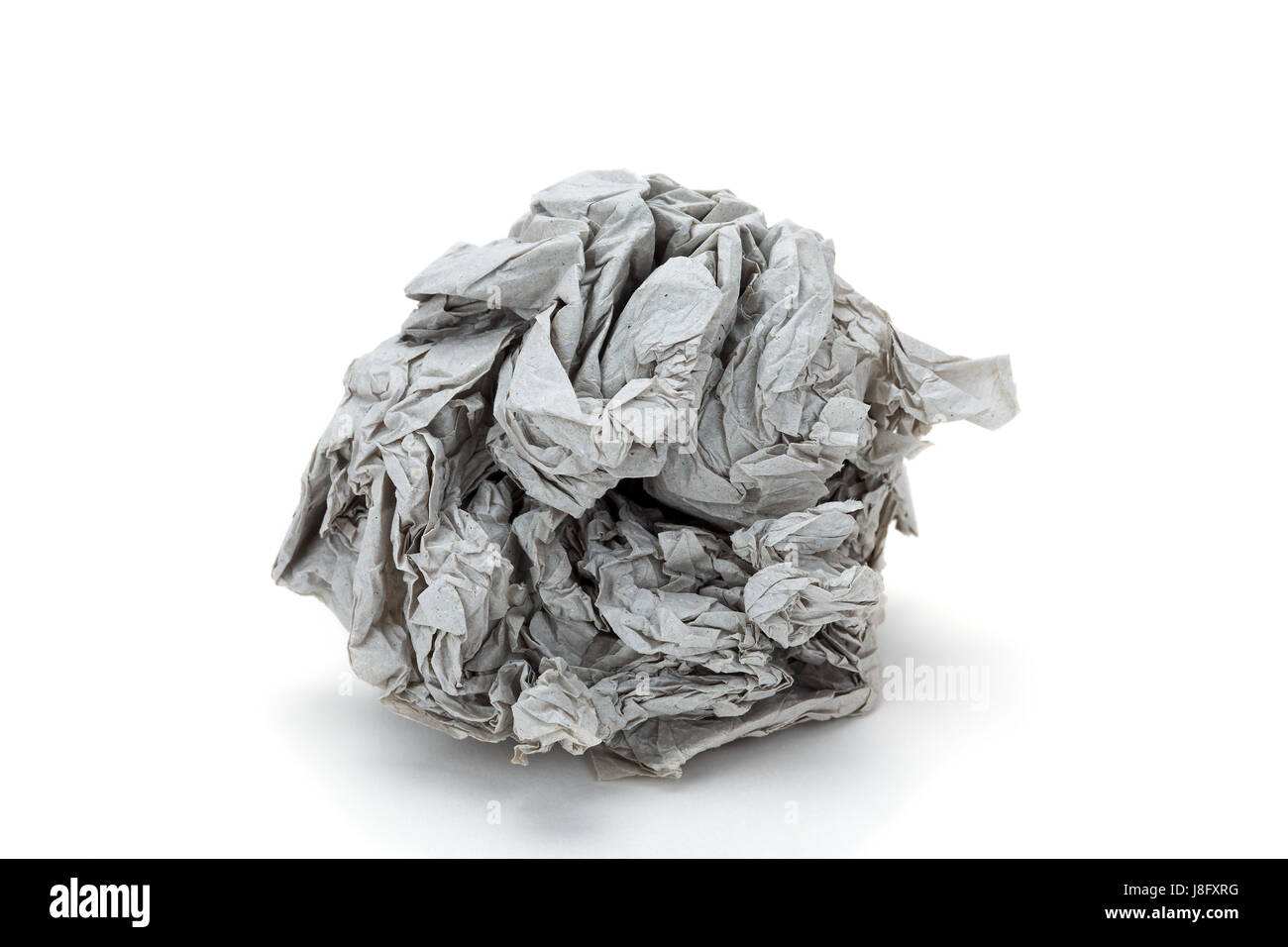 Crumpled page isolated on white background Stock Photo - Alamy