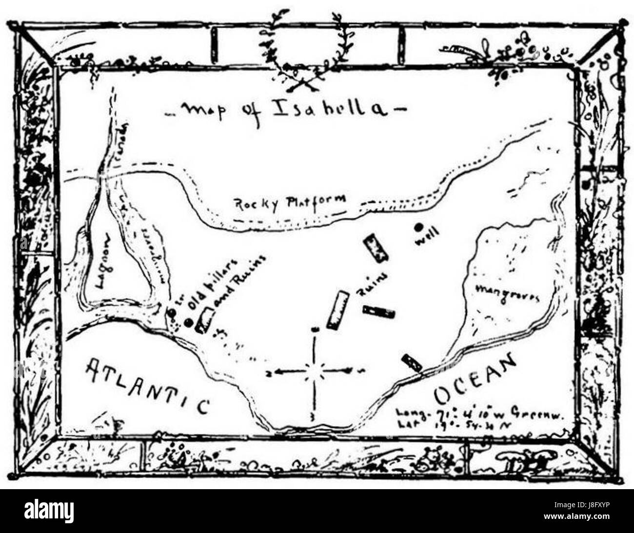 Map of Isabella in Ober 1893 Stock Photo - Alamy