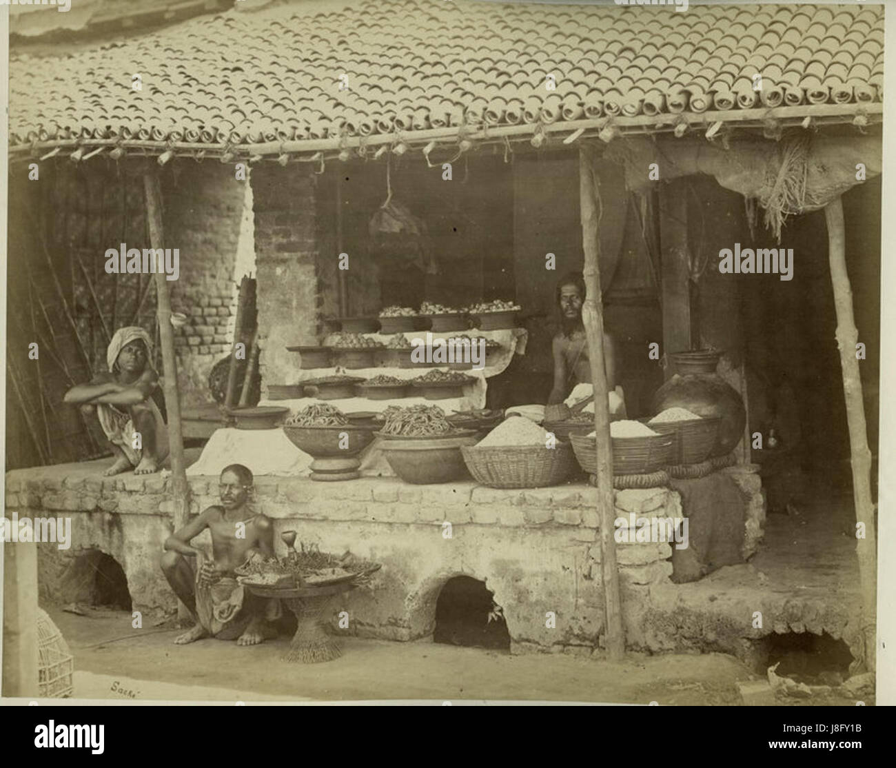 Indian food shop (c. 1870s Stock Photo - Alamy