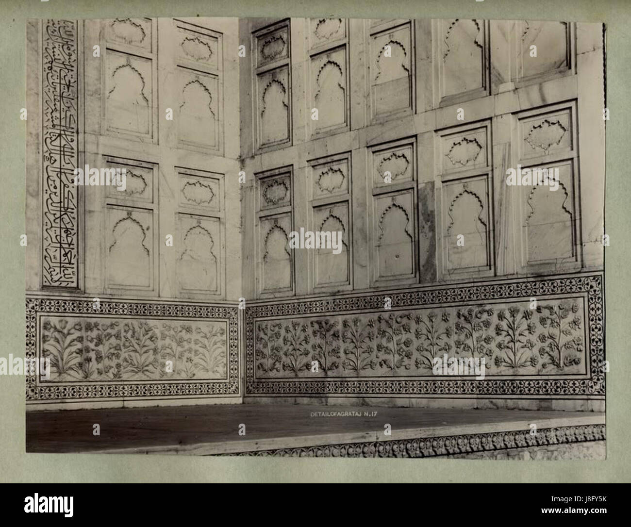 Design details of the Taj Mahal in the 1890s Stock Photo - Alamy