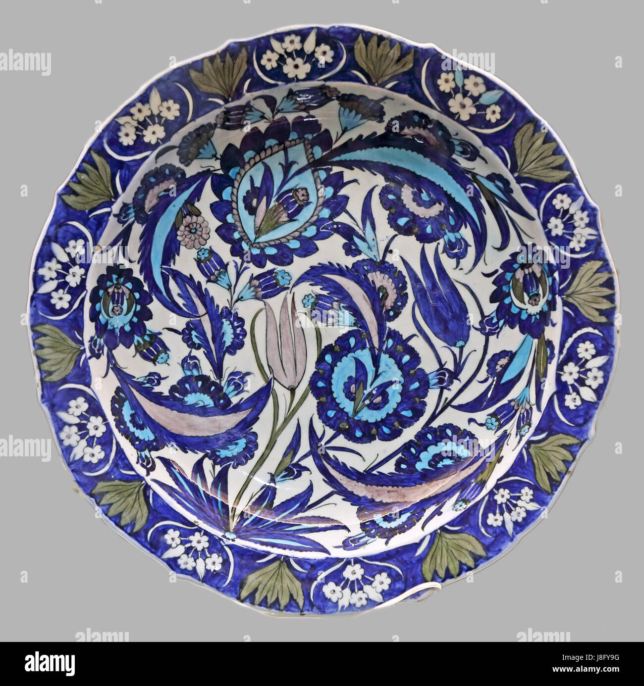 This Iznik dish from the British Museum dates back to the 16th century ...