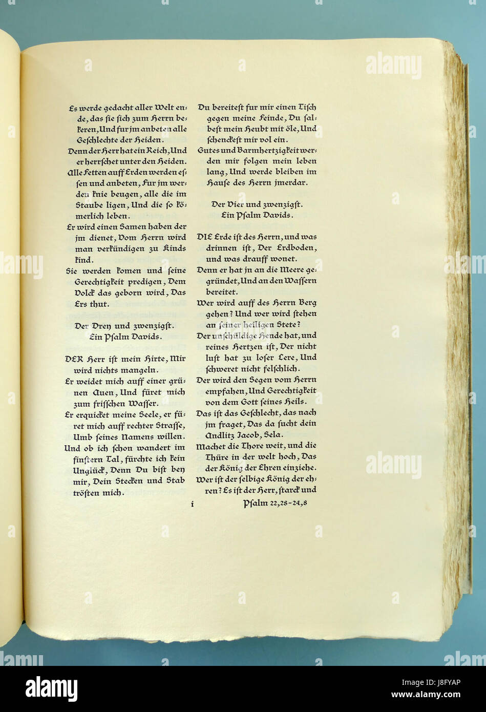 Luther Psalm 23 Bremer Presse 1928 P1400070 Stock Photo - Alamy