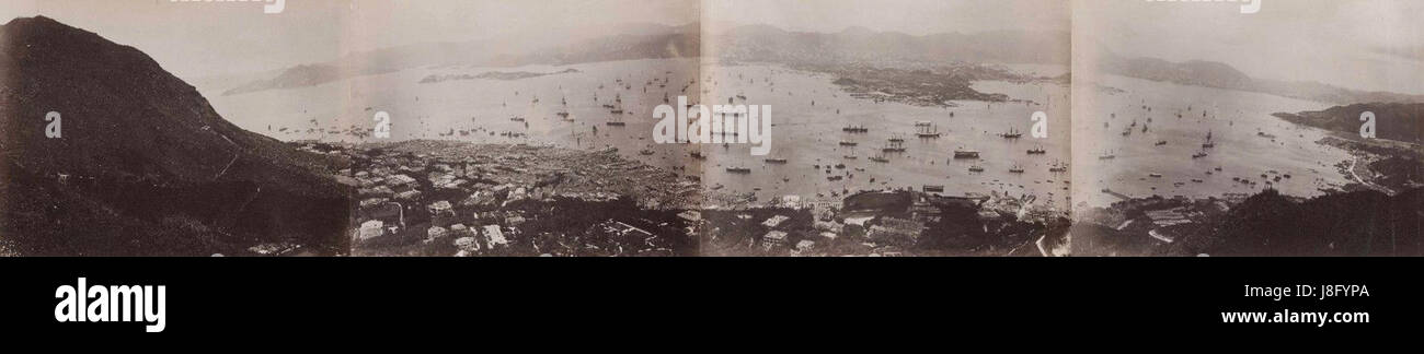 Lai Afong's panorama view of Hong Kong, taken around 1880, provides a ...