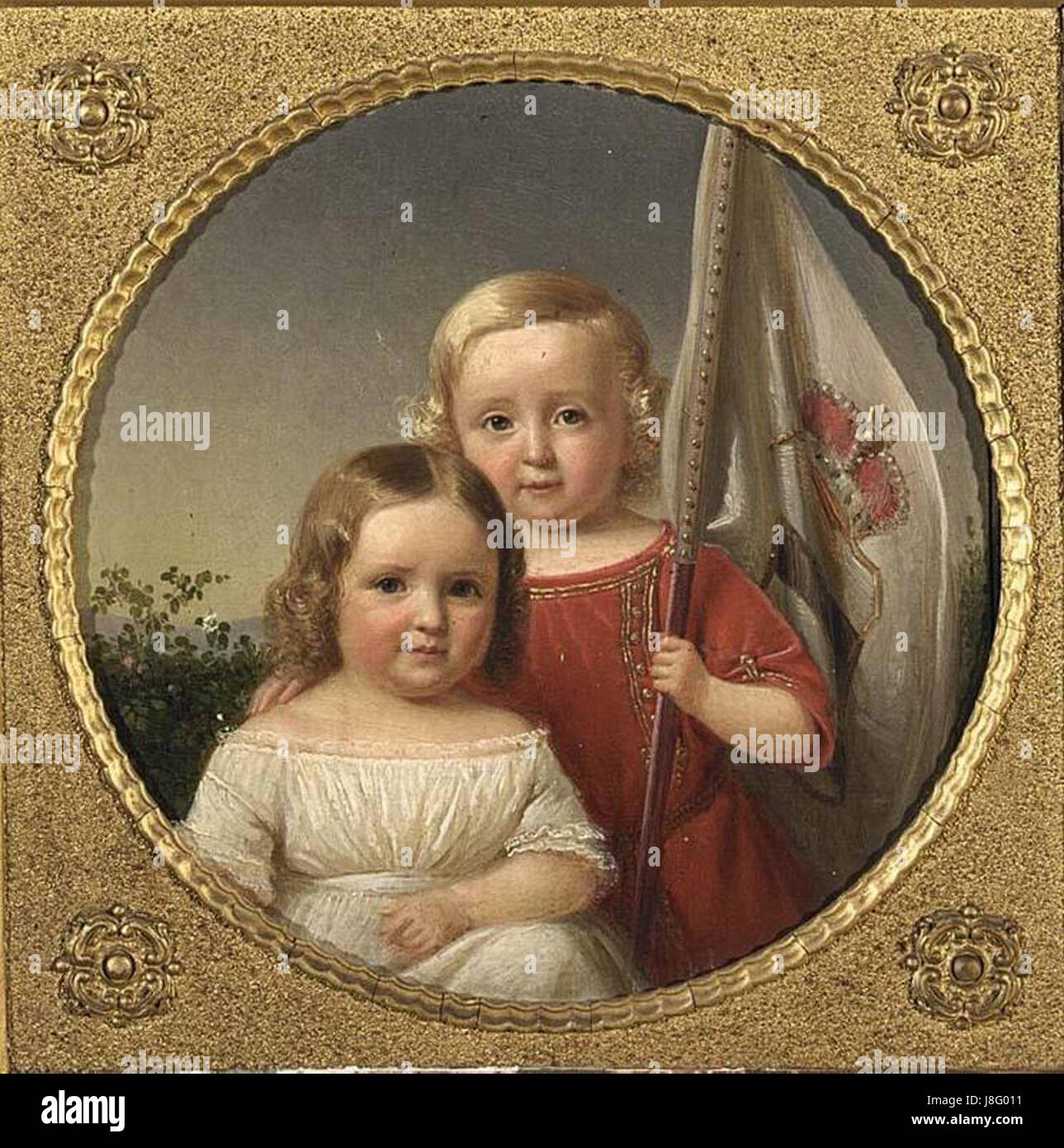 Friedrich Boser Kinder der Familie Ysenburg 1845 Stock Photo - Alamy