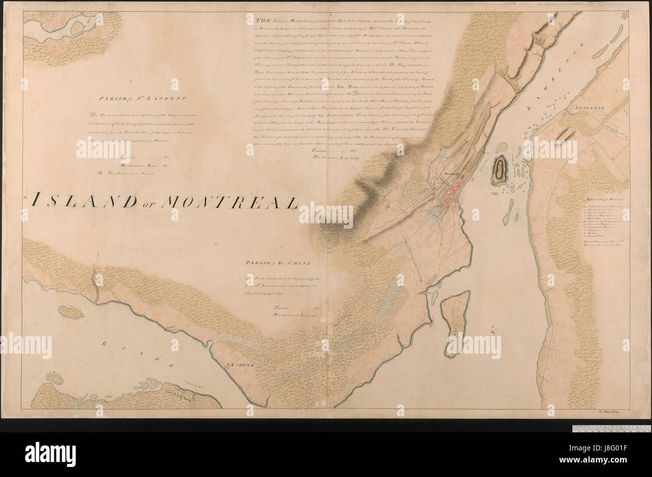 A historical map or account of the Island of Montreal in 1761 ...