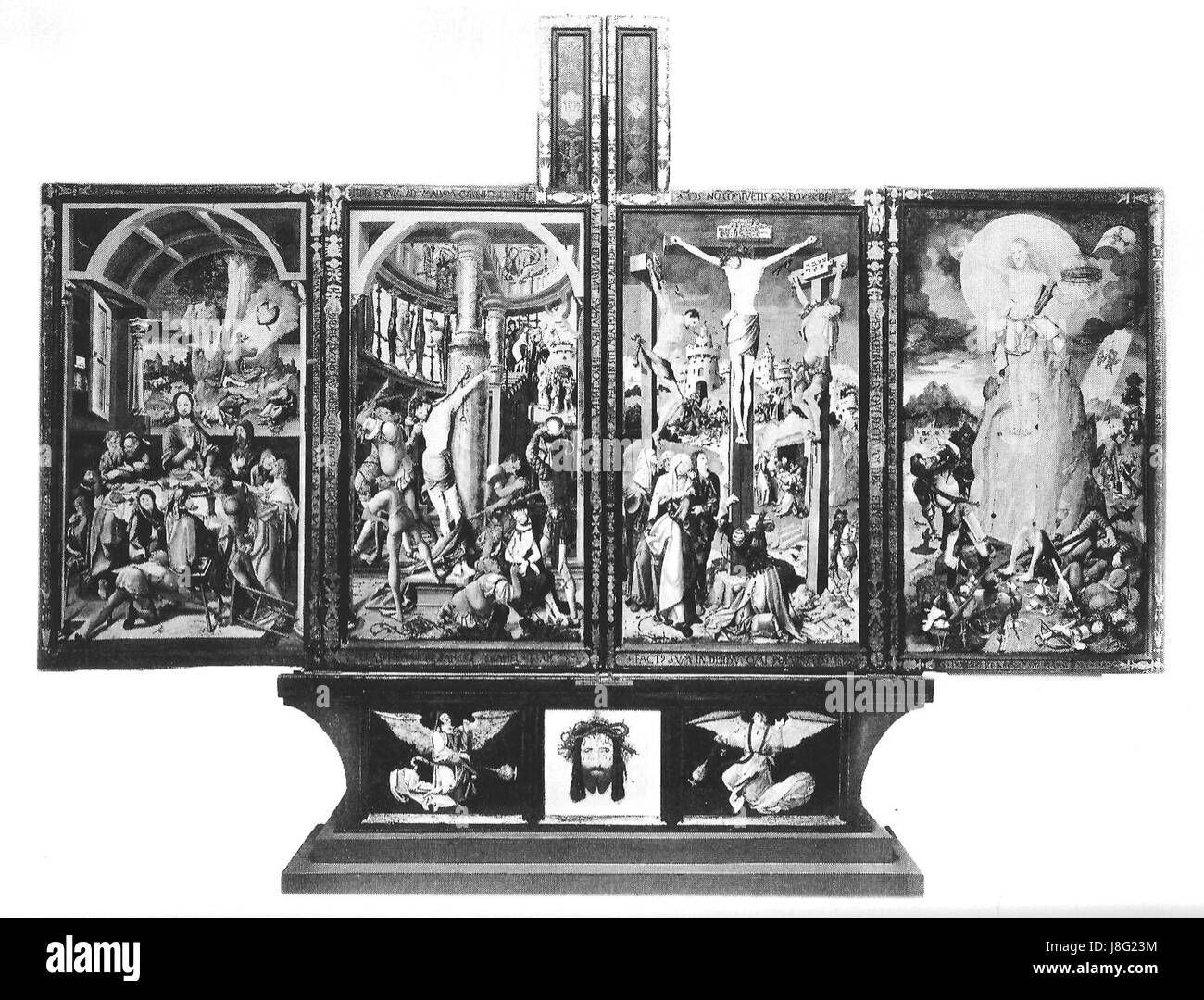 This altar piece by J. Ratgeb, created in 1518, is part of the ...