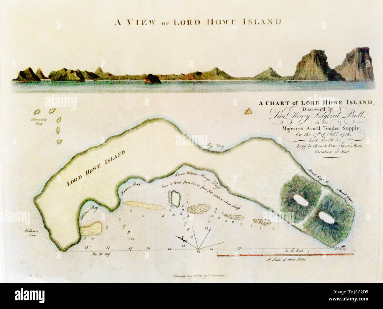 Island lord howe island map hi-res stock photography and images - Alamy