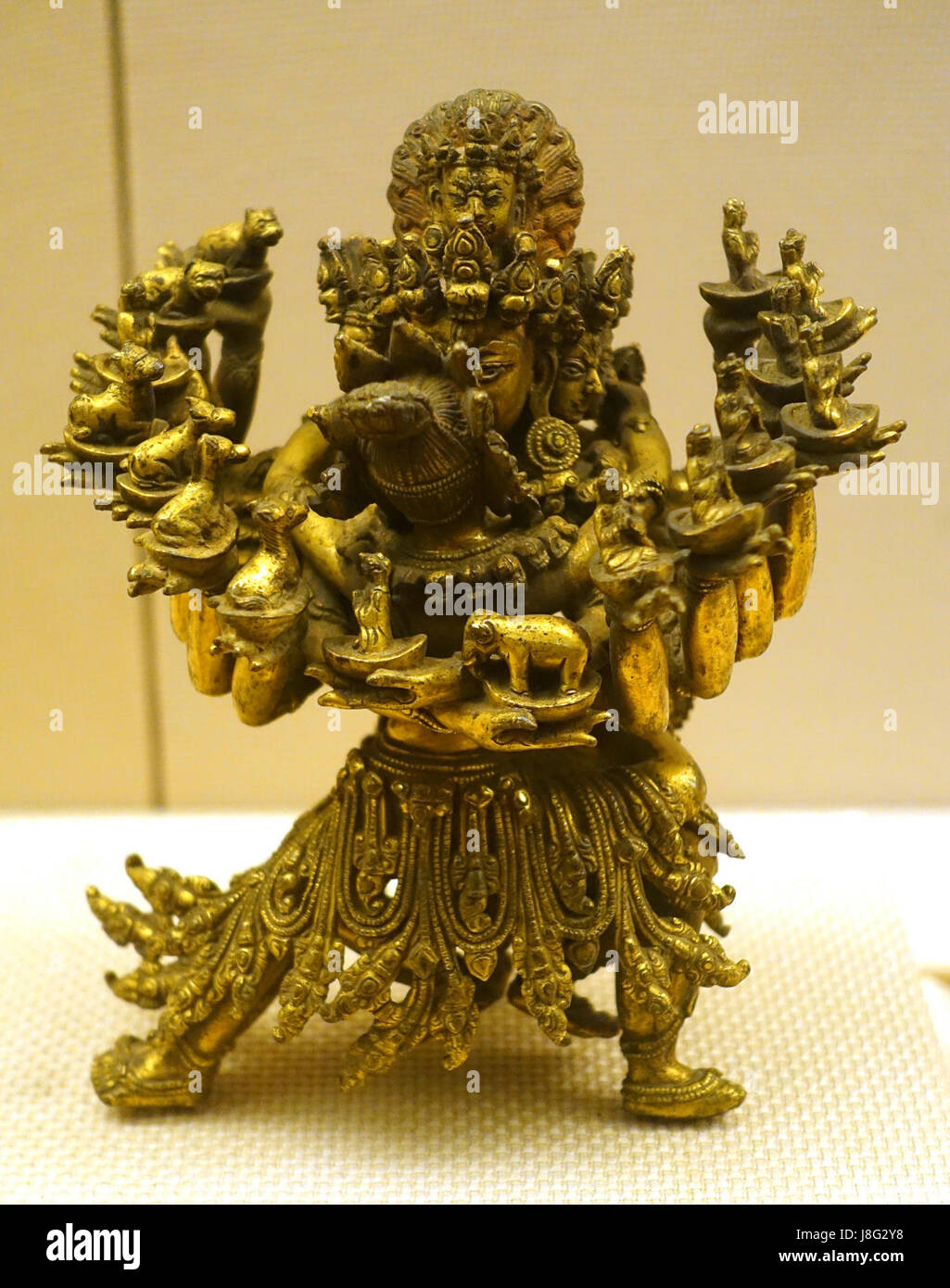 The Hevajra statue, crafted from gilt copper, dates from 1368-1644 AD ...