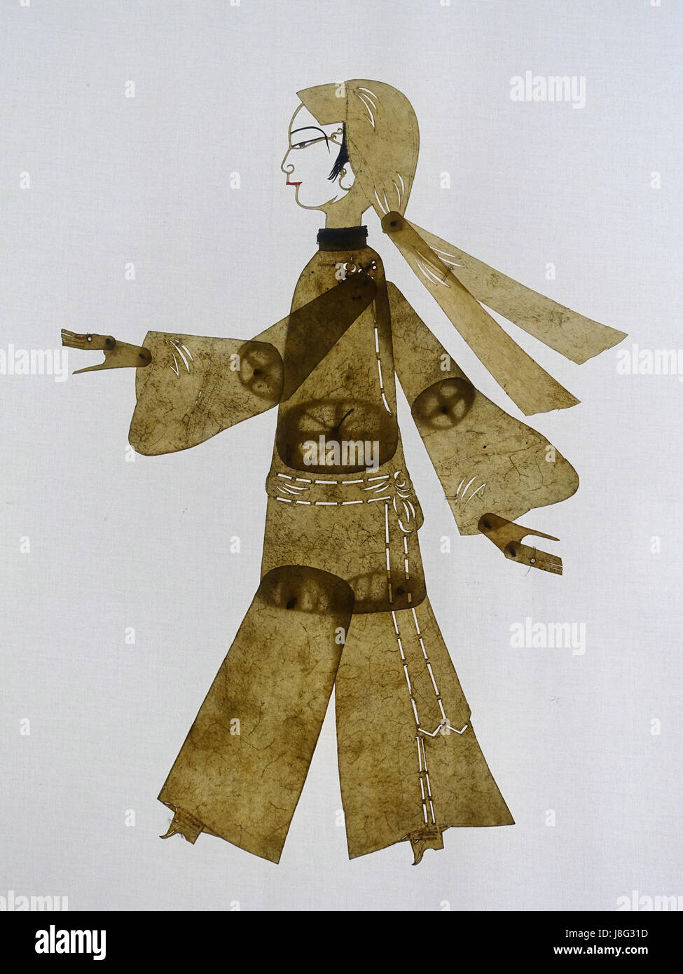 A Qing dynasty artwork from China, depicting Madame Sun in the act of ...