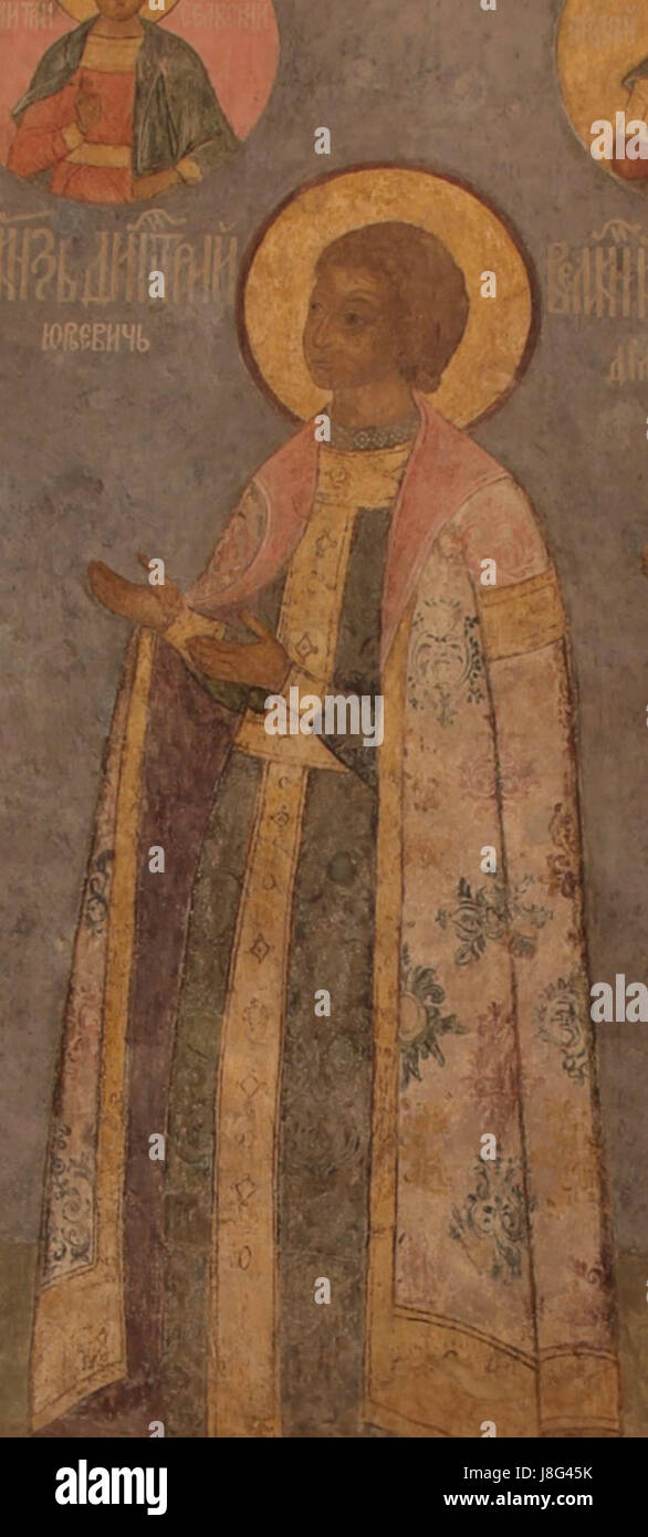 Frescos in Cathedral of the Archangel in Moscow west wall 01 Dmitry ...