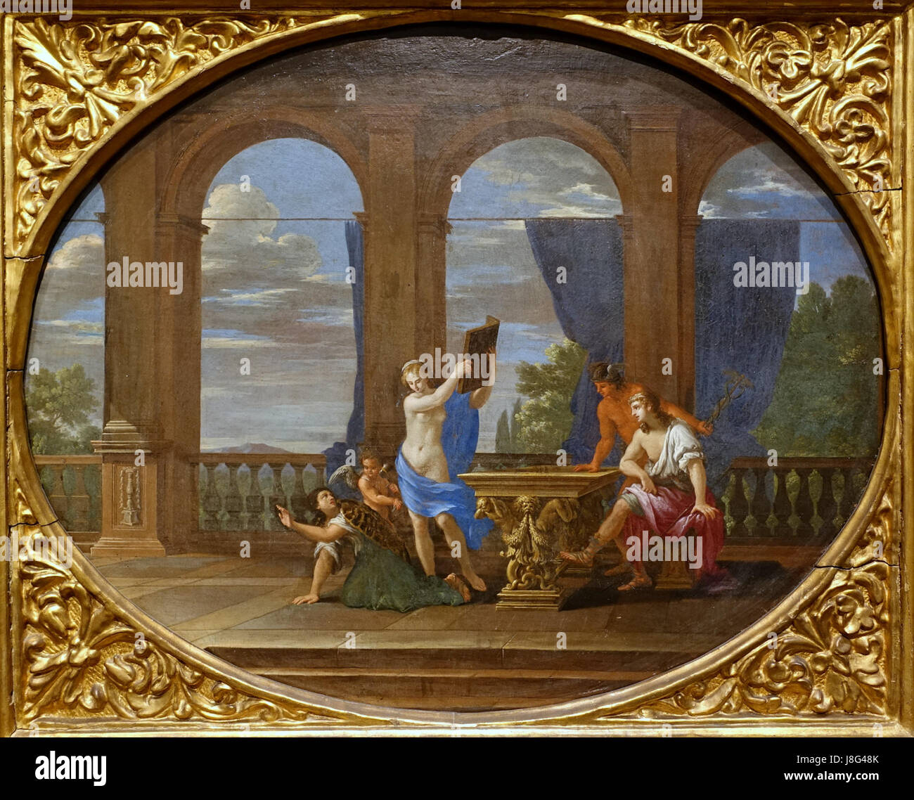 Mercury Transforming Chelone into a Turtle, by Filippo Lauri, Rome, c ...