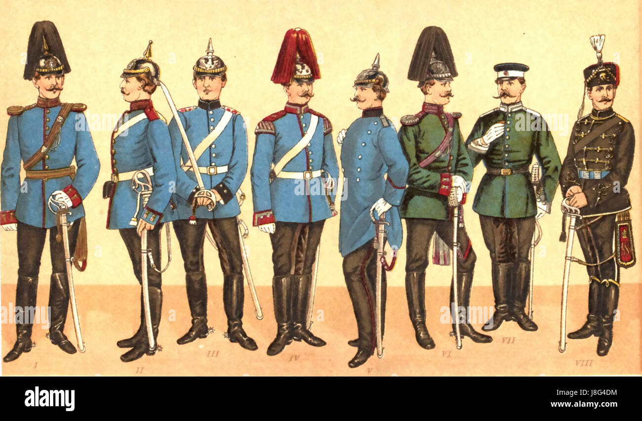 The Mecklenburg Dragoner Uniformen Nr. 17 und 18 refers to military ...