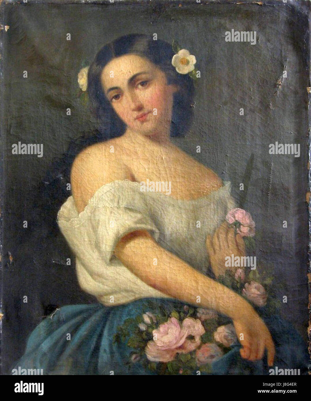 Misu Popp's 'Fata cu flori' (Fairy with Flowers) is a striking piece of ...