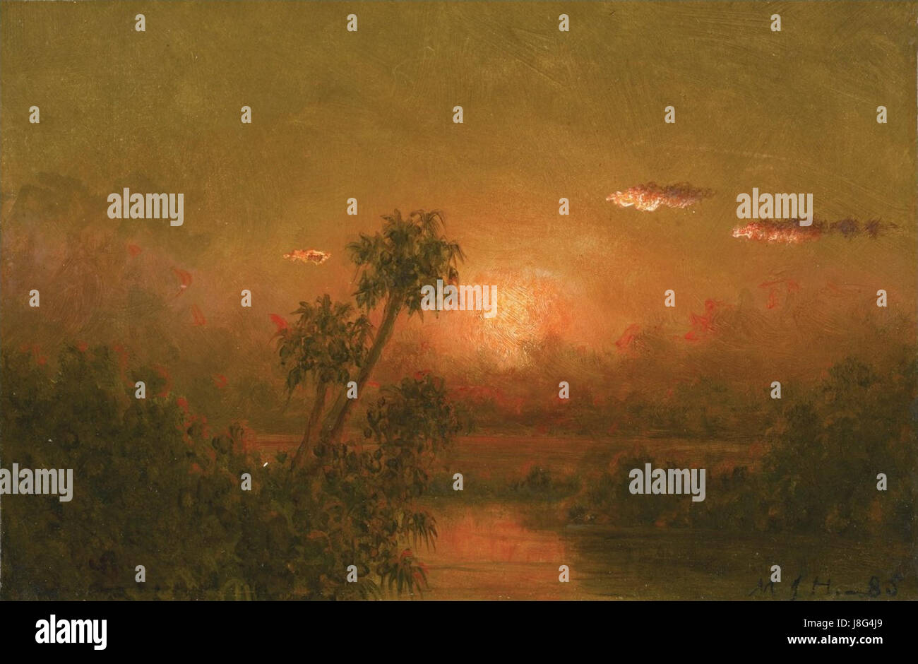 Florida Sunset, A Study by Martin Johnson Heade, 1885 Stock Photo - Alamy