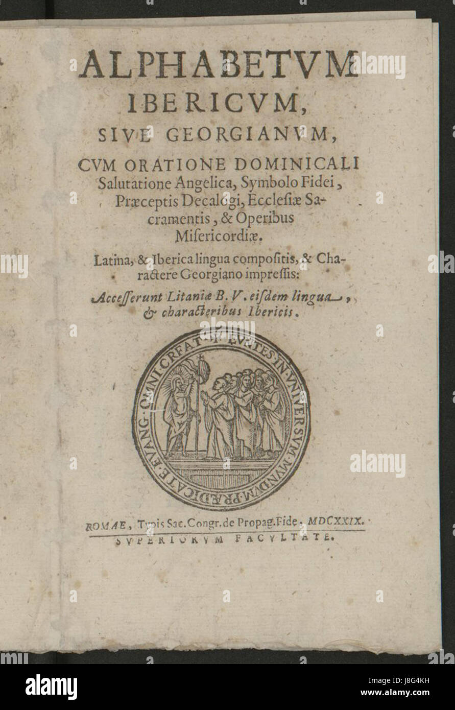This manuscript contains an example of the Iberian or Georgian alphabet ...