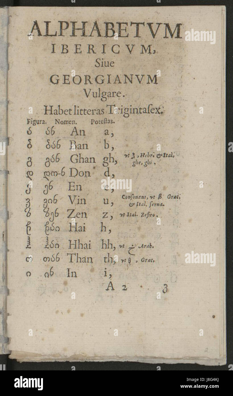 Iberian or Georgian Alphabet with Prayers (3 Stock Photo - Alamy