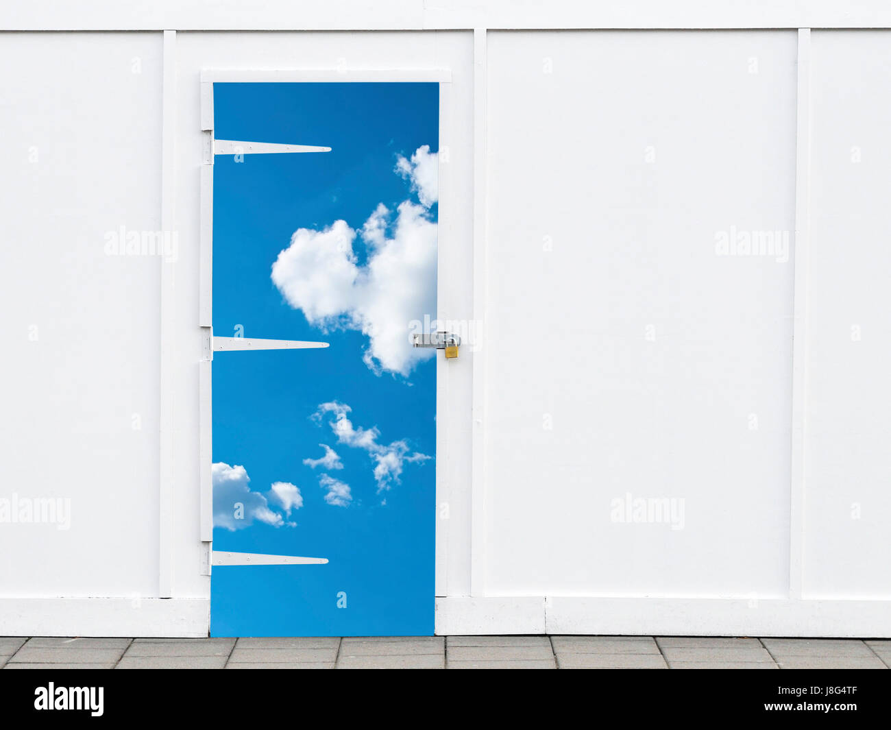 door, dream, hope, shut, lock, firmament, sky, backdrop, background ...