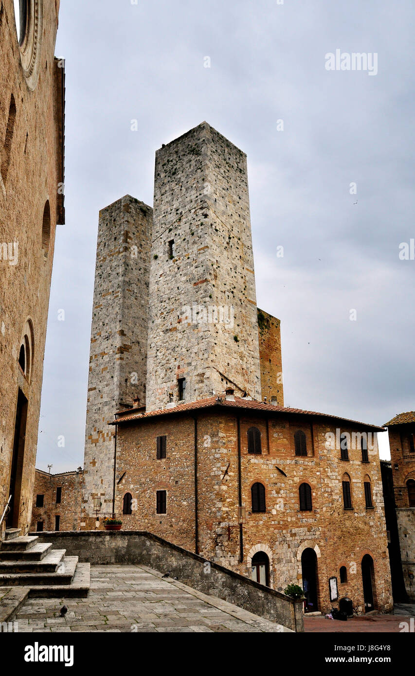 tower, wall, tuscany, style of construction, architecture ...