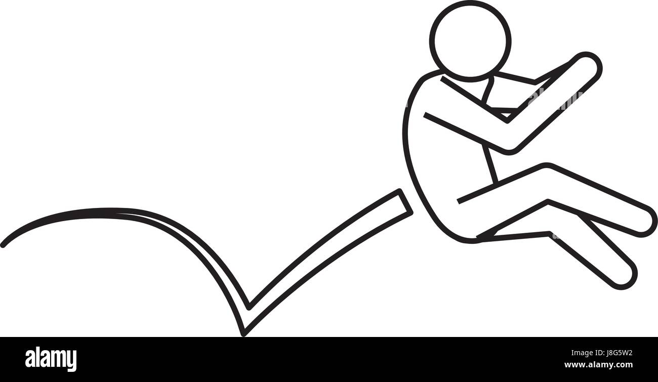 line pictogram man jumping up concept Stock Vector Image & Art - Alamy