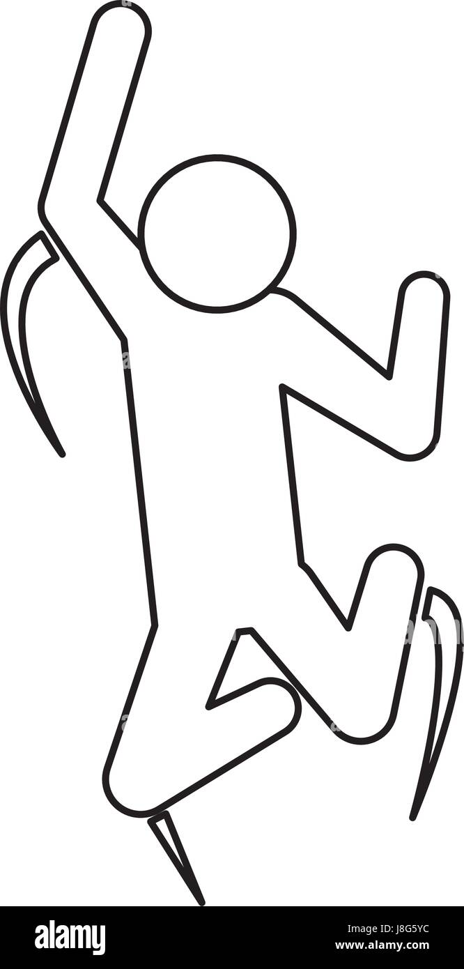 line pictogram man jumping up concept Stock Vector Image & Art - Alamy