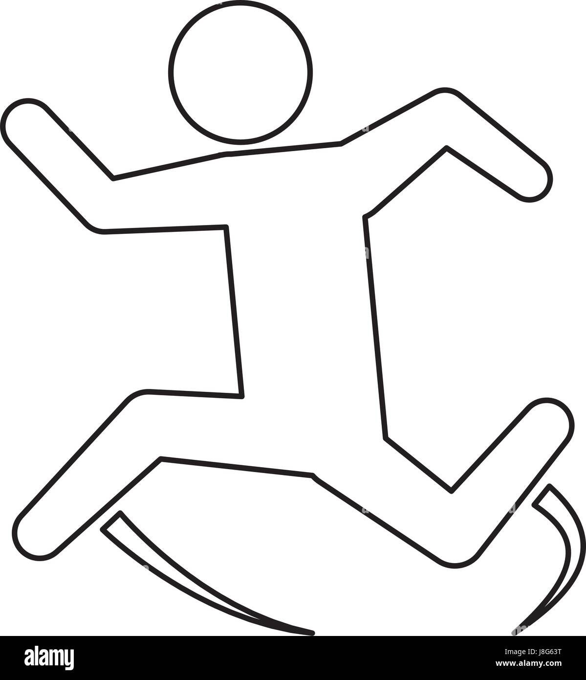 line pictogram man jumping up concept Stock Vector Image & Art - Alamy