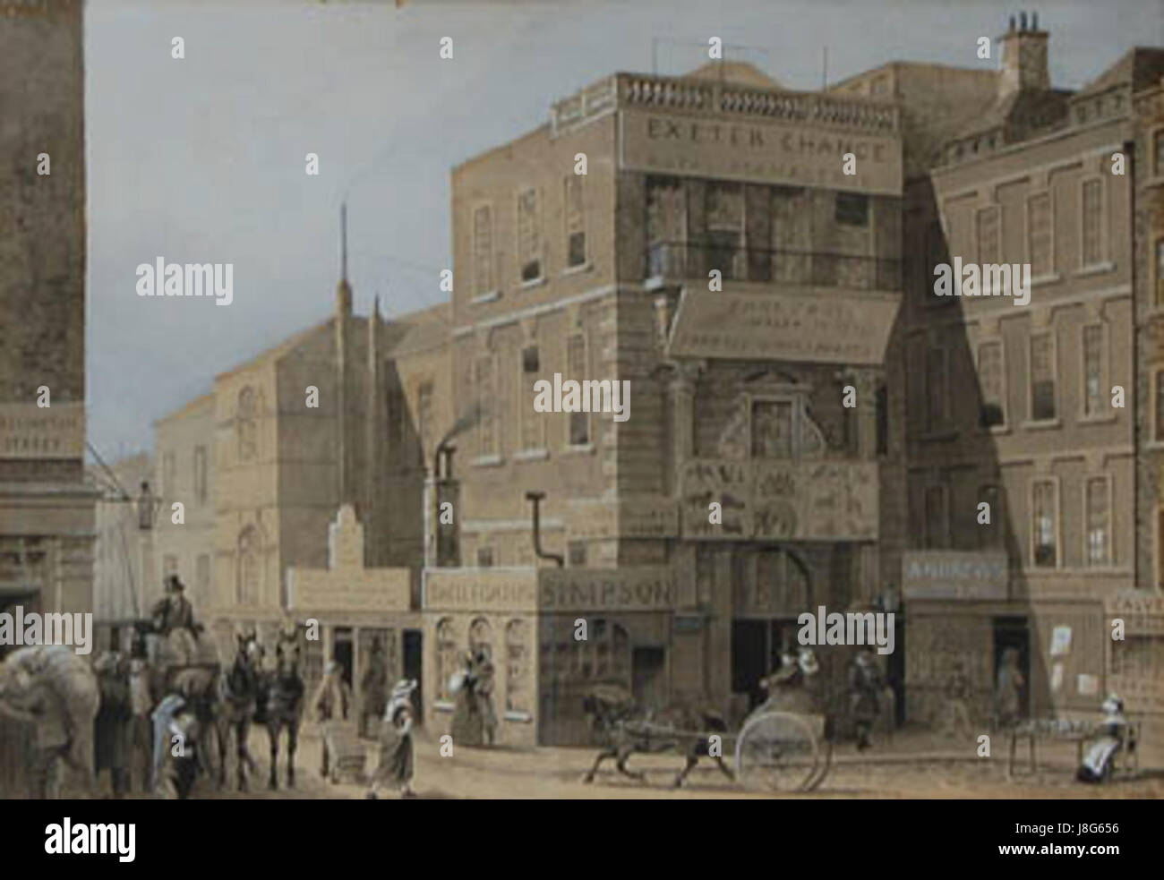 Exeter Change Thomas Hosmer Shepherd Stock Photo - Alamy