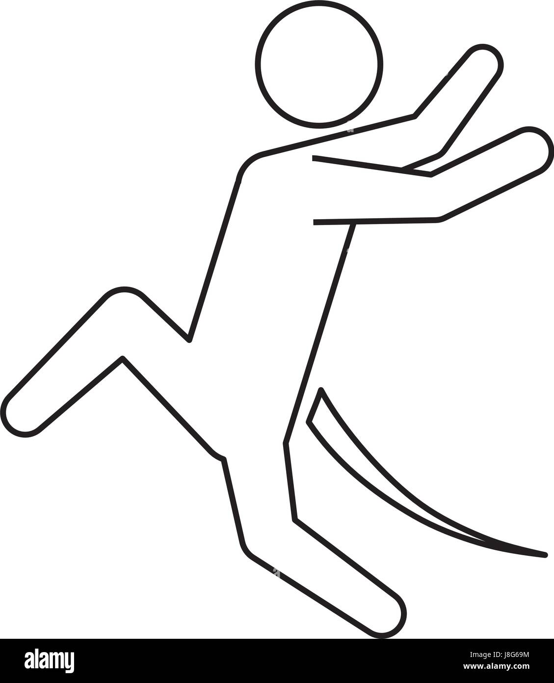 line pictogram man jumping up concept Stock Vector Image & Art - Alamy