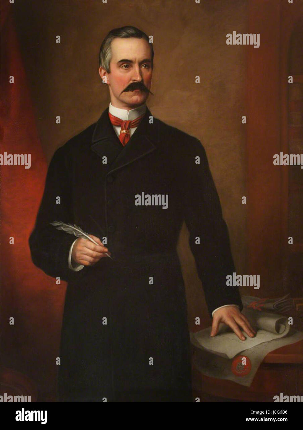Portrait of George Fleming Hudson (1850â€“1908), an English-born ...