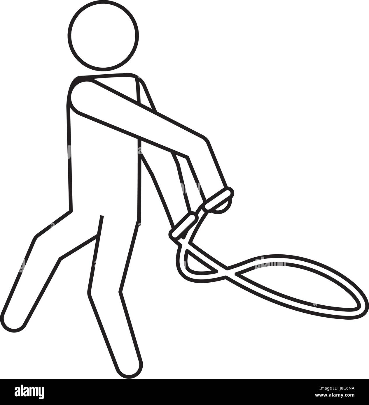 pictogram man jumping rope workout Stock Vector Image & Art - Alamy
