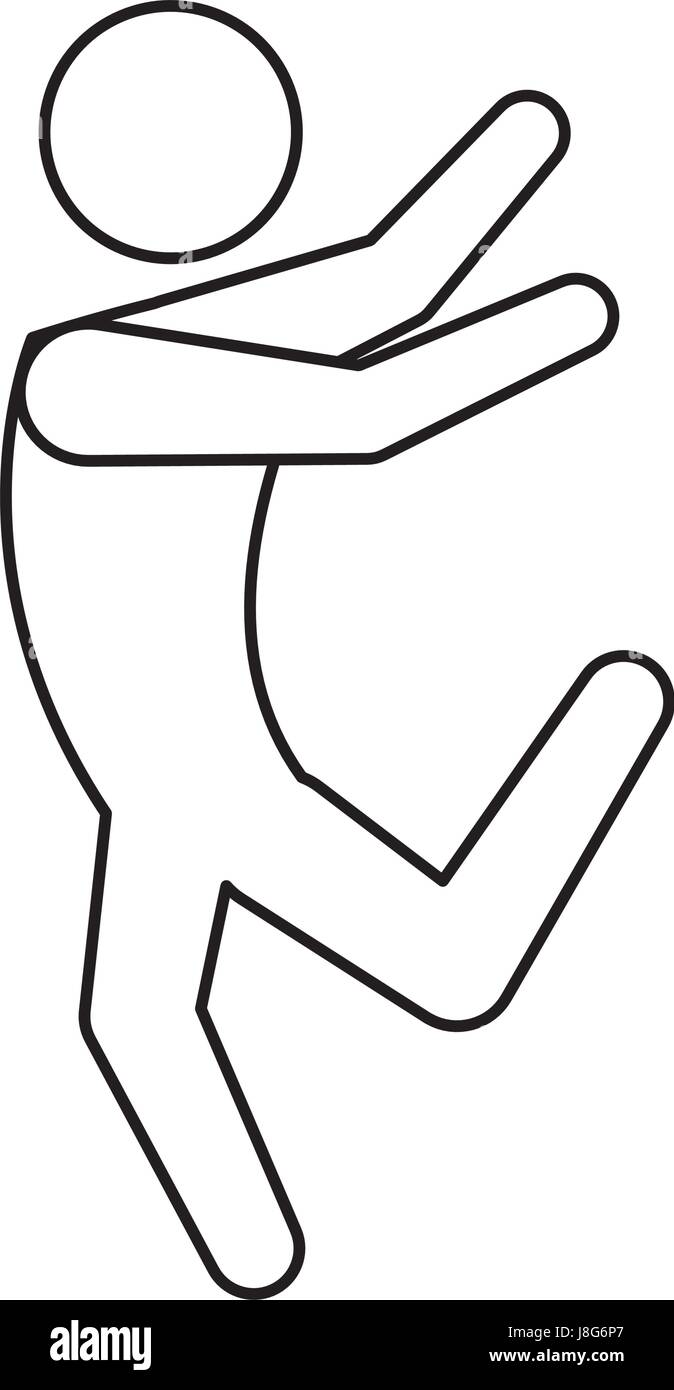 line pictogram man jumping up concept Stock Vector Image & Art - Alamy