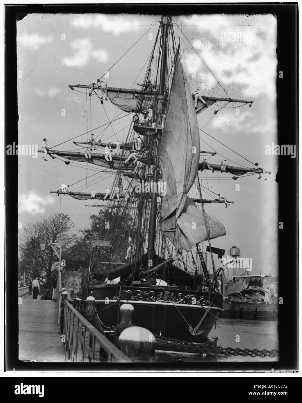 Jacob Olie's photograph depicts the Marine Etablissement (Naval Yard ...