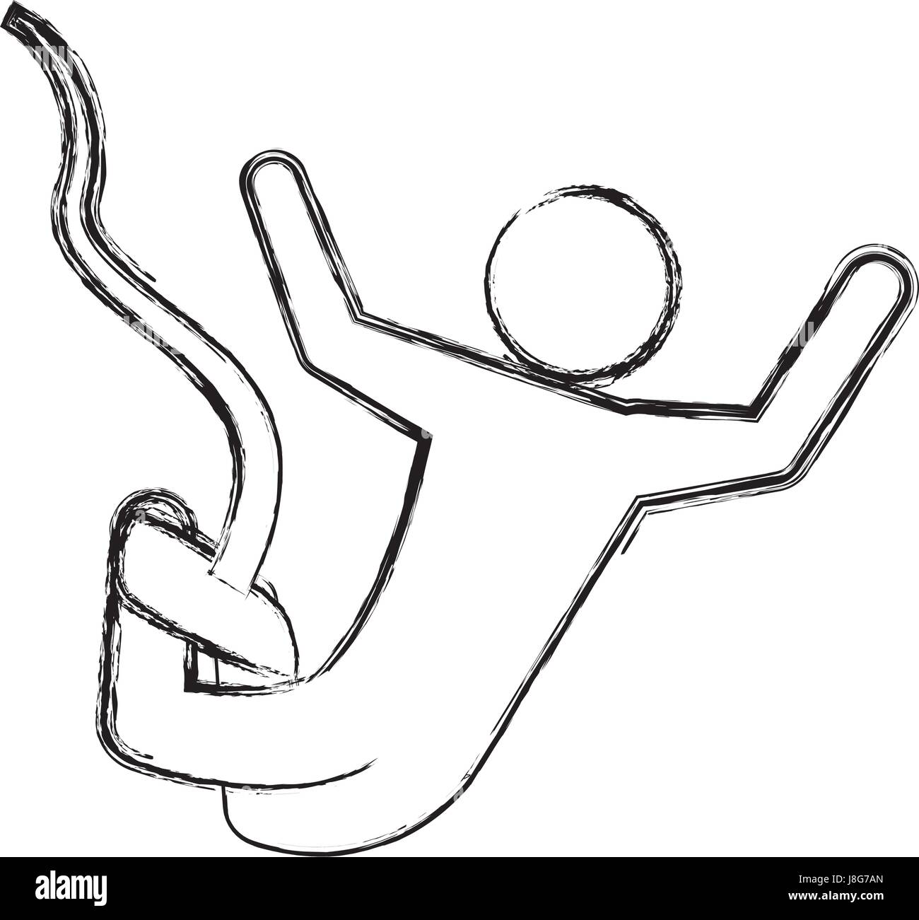 Bungee jumping symbol Black and White Stock Photos & Images - Alamy