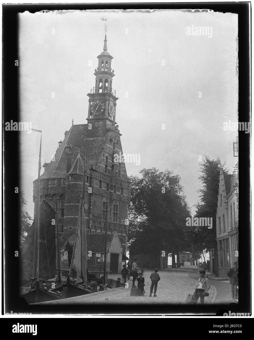 This image captures a detailed view of Hoorn, a city in North Holland ...