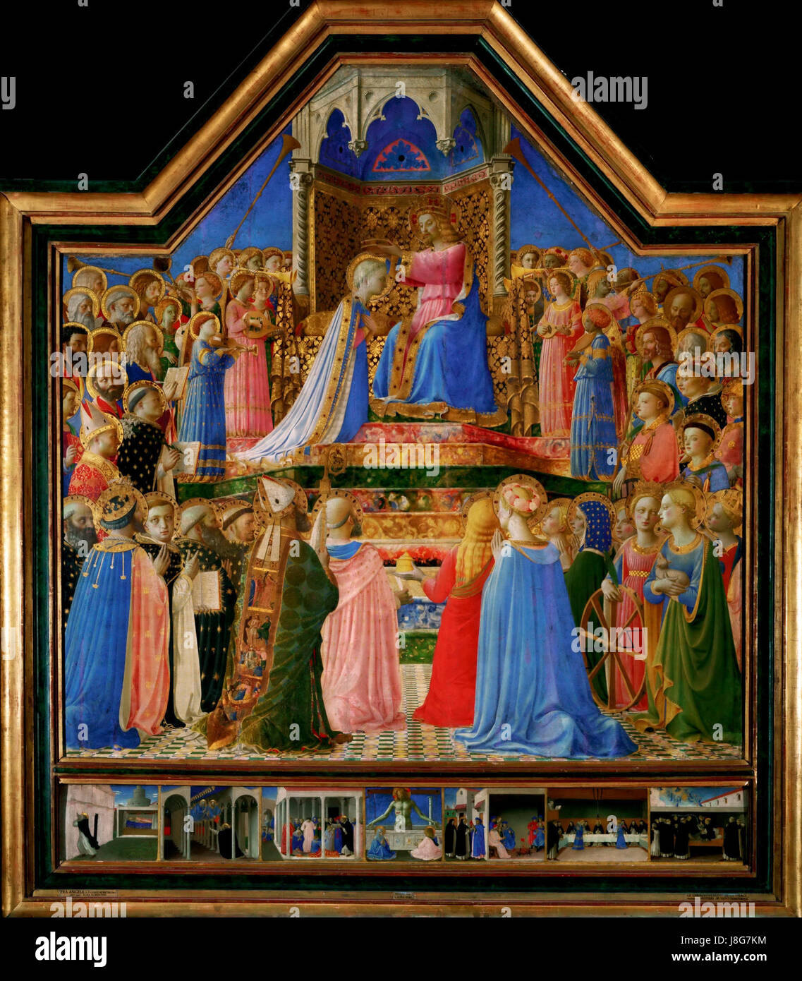 This artwork by Fra Angelico, an Italian Renaissance artist, showcases his signature style of ...