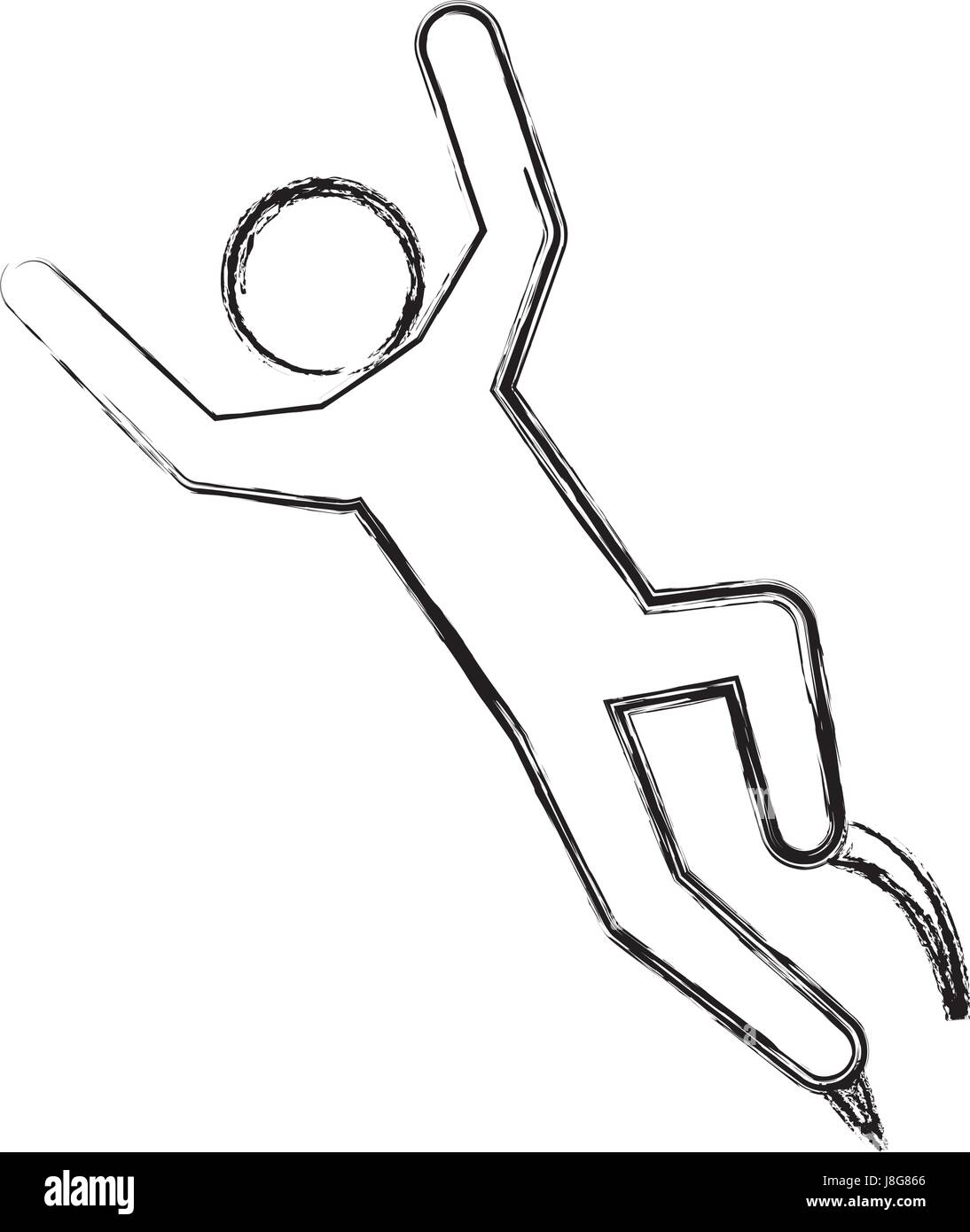 line pictogram man jumping up concept Stock Vector Image & Art - Alamy