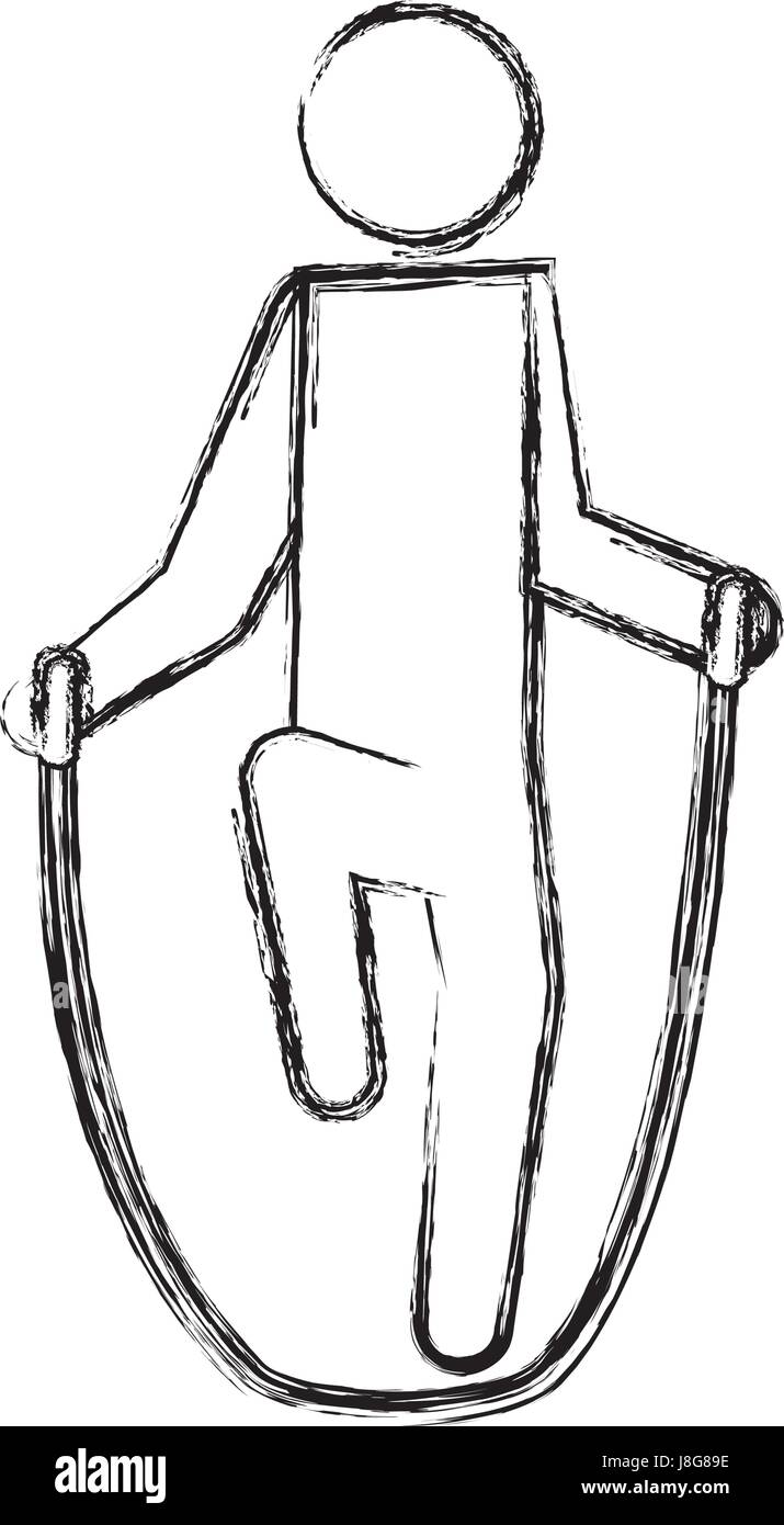 Stick Figures Jumping Rope