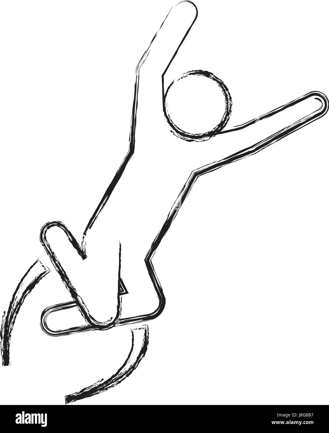 line pictogram man jumping up concept Stock Vector Image & Art - Alamy