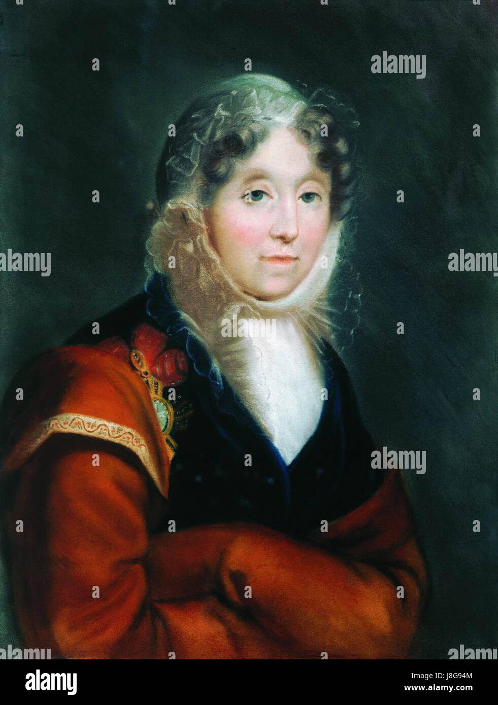 This painting by Russian artist Alexei Venetsianov depicts Princess ...