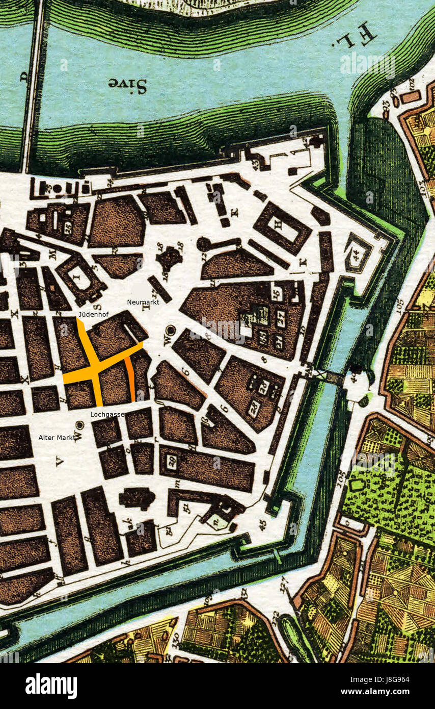 This title refers to a historical map or depiction of Dresden's eastern ...