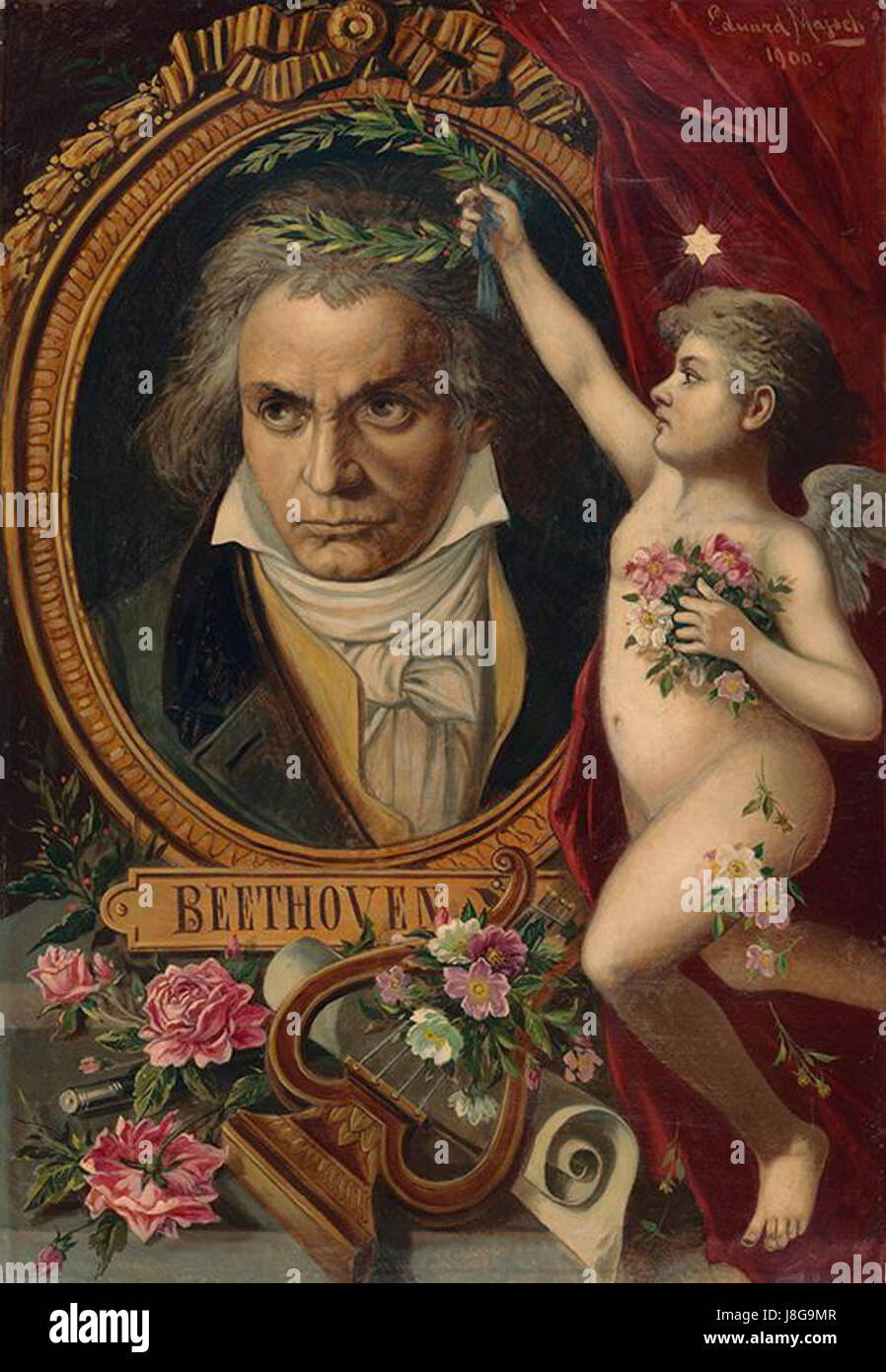 'Beethovens Apotheose' by Eduard Majsch is a 1900 artwork that ...