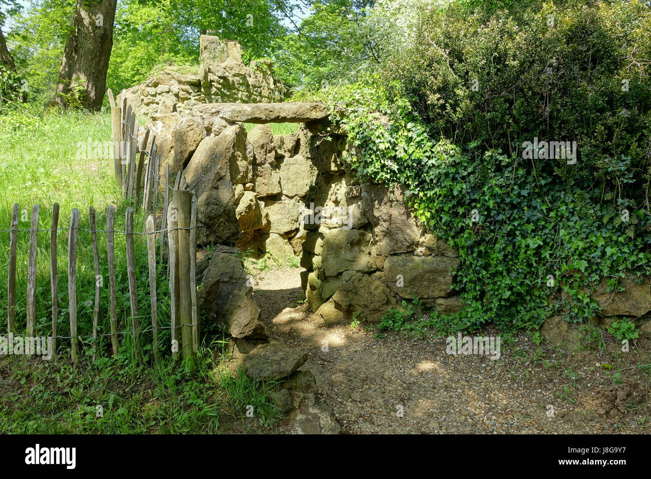 The Grotto entrance at Bowood, located in Wiltshire, England, is a ...