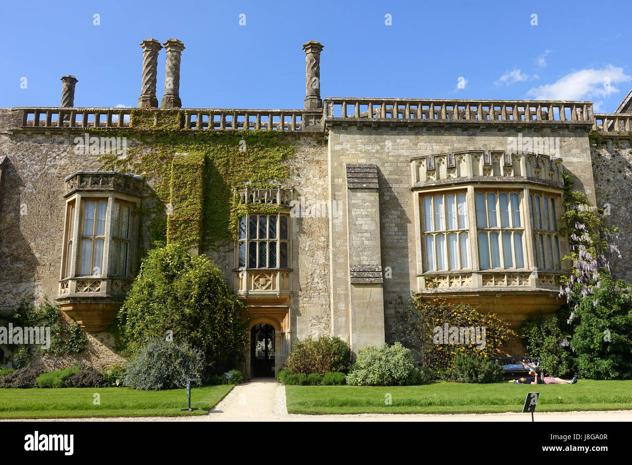 Lacock Abbey in Wiltshire, England, is a historic site known for its ...