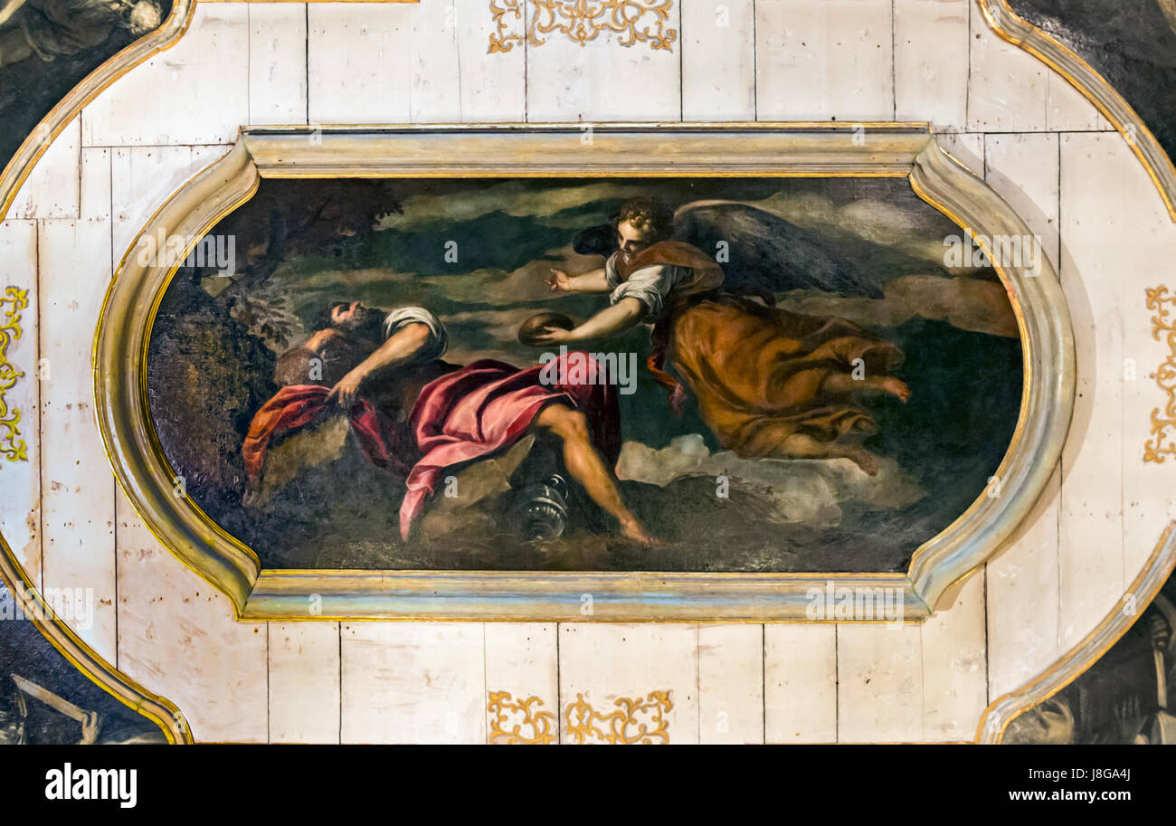 A depiction of the sacristy ceiling in Venice's Chiesa dei Gesuiti ...